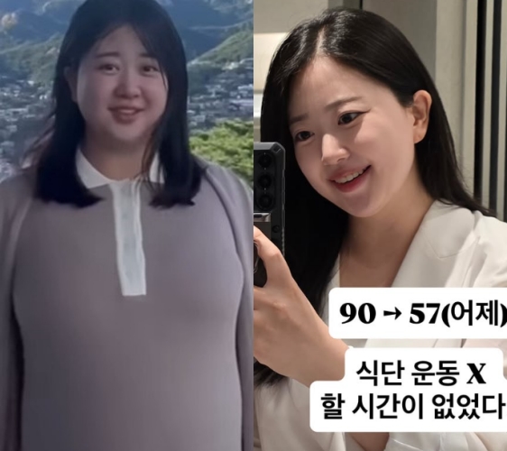 '박수홍♥' 김다예, 얼마나 바쁘면 "90→57kg"…운동·식단 없이 '다이어트' [★해시태그]