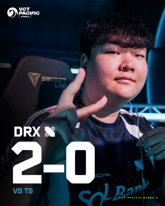 '최고의 피서는 승리'…DRX, 세트스코어 2대0으로 TS 제압 (VCT 퍼시픽) [종합]