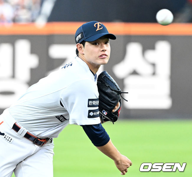 "내가 본 최고 피칭", "161km 처음 봤다", "허탈했다" 문동주 향한 극찬·극찬·극찬…LG 떨고 있니?