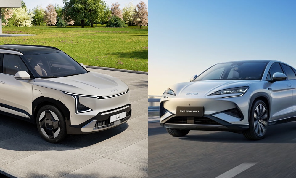 기아 EV5 vs BYD 씨라이언7 차이 살펴보니