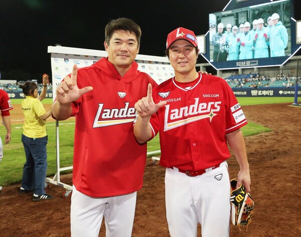 SSG 축제의 날… 3위 굳히기에 최정-노경은 대기록까지 터졌다