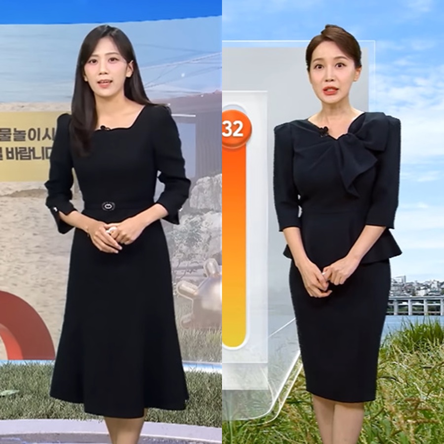 故오요안나 떠난 지 1년…'이현승→금채림' MBC 기상캐스터들, 검은 옷 입었다