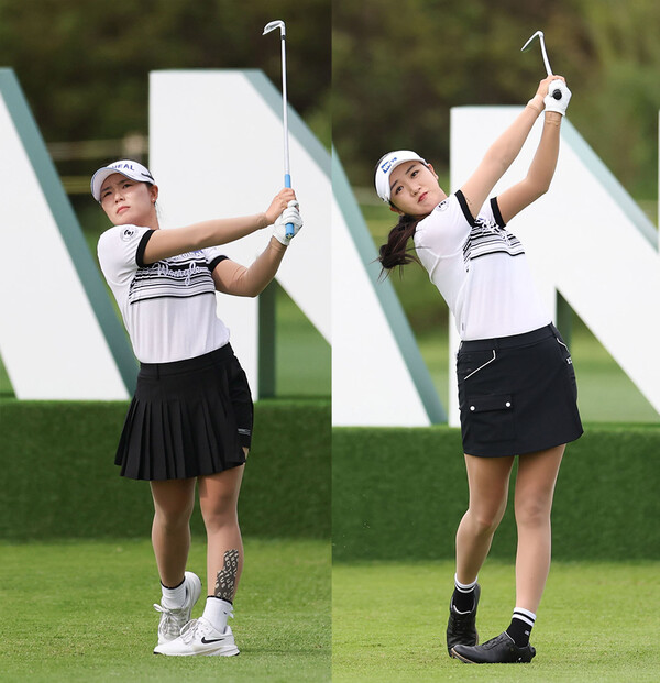 '같은 옷 입은' 이다연·박혜준, 하나금융그룹 대회 1R 공동 선두 [KLPGA]