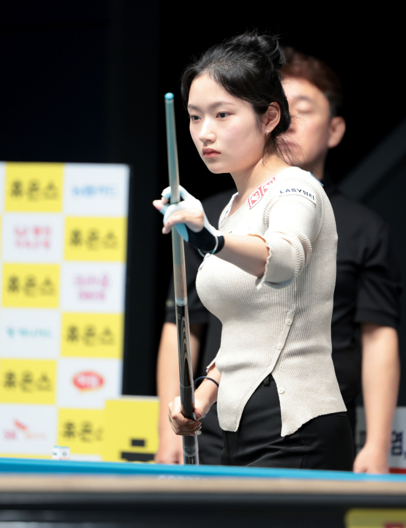 ‘LPBA 기대주’ 박정현, 64강서 ‘원조 퀸’ 임정숙 꺾고 전체 1위로 32강행