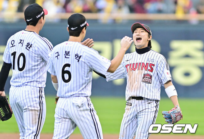 '1차전 라인업 그대로, 바꿀 이유 없다' 오스틴 DH-김현수 4번, LG 천적 류현진도 공략할까 [KS2]