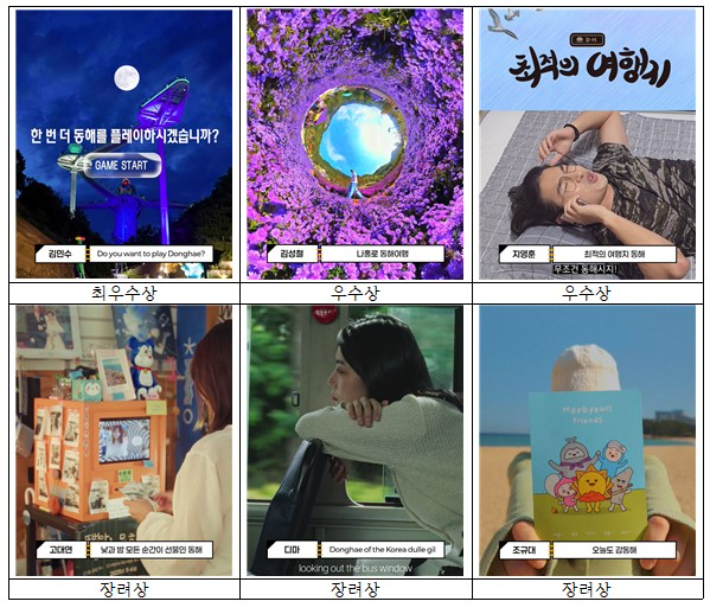 "동해를 플레이하시겠습니까?" 동해시, 숏폼 공모전 수상작 6편 선정