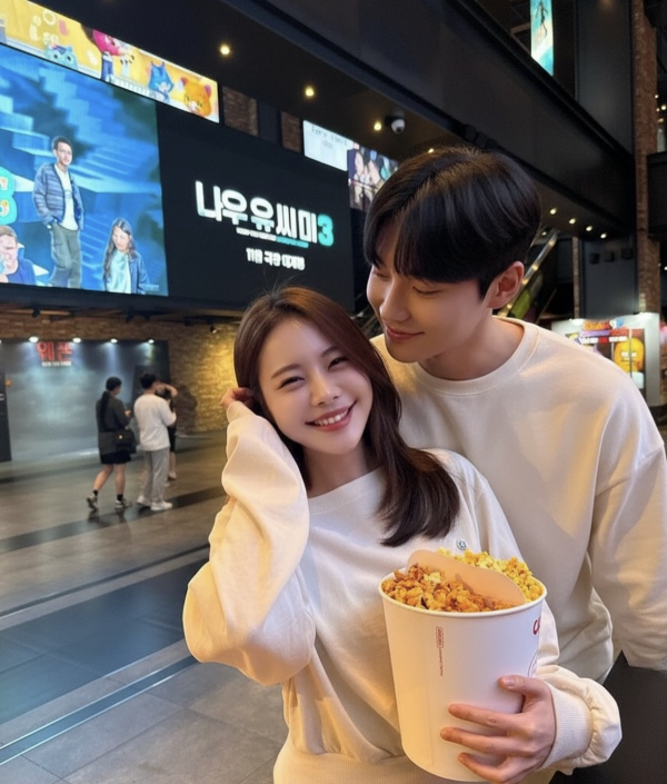 '이혼' 아옳이, '♥남친' 공개… "오랜만 영화 관람"