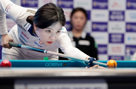 스롱 김민아에 이어 김가영도 32강서 탈락…정수빈에 승부치기 3:0→3:4 역전패[하이원배LPBA]