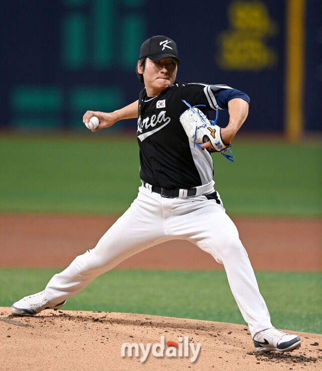 '최고 156km/h 쾅!' 국대 에이스 등극하나, 곽빈 2이닝 KKKK 노히터 완벽투