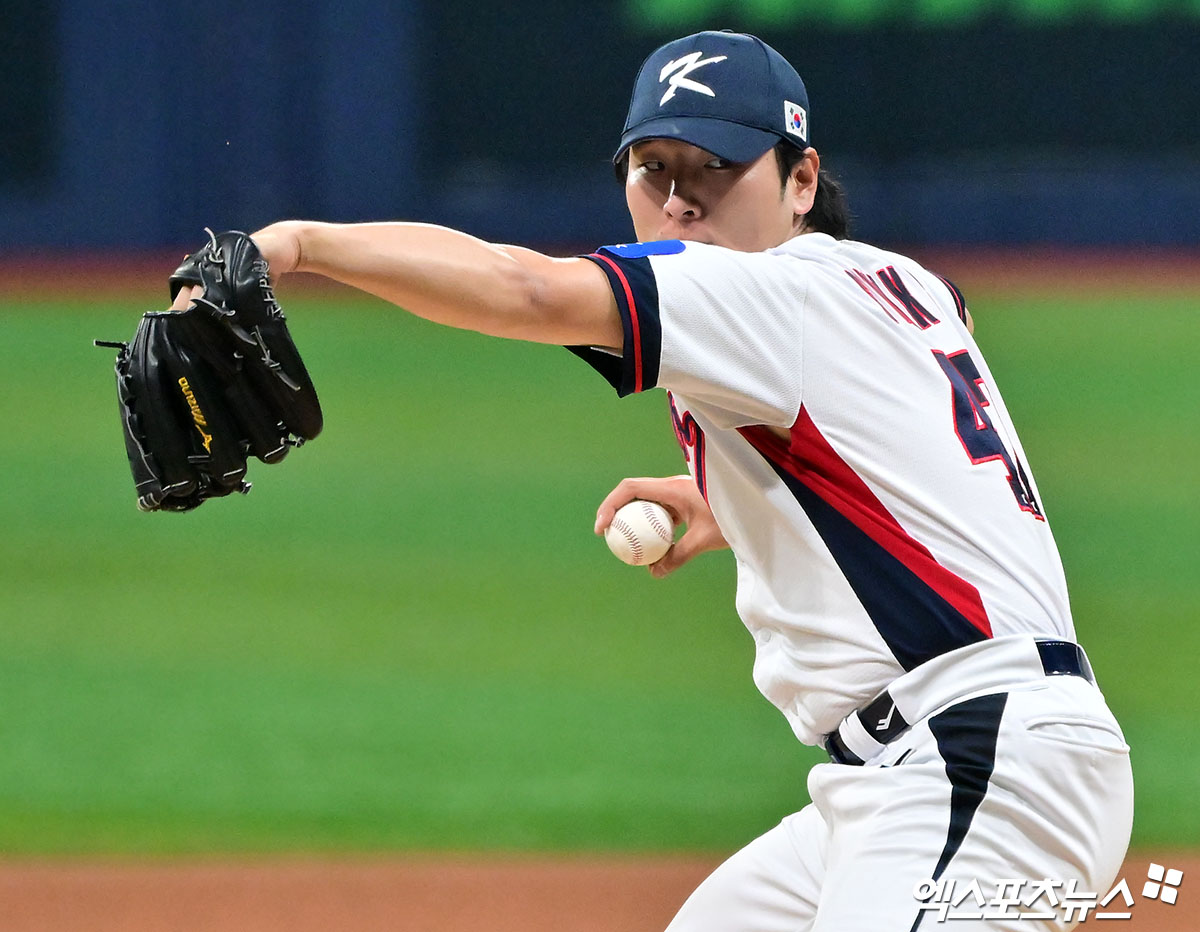 곽빈 '한일전 선발' 도장 쾅 찍었나…"최고 156km/h? 만족 그 이상" 3년 전 WBC 악몽 지웠다 [고척 인터뷰]