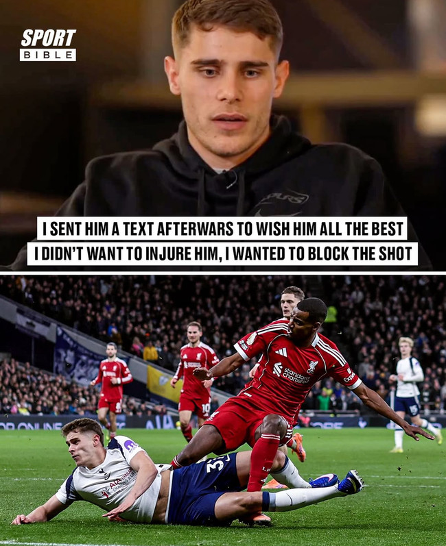 "이삭 다치게 하려는 마음 없었어, 불운했다고 생각해"…반 더 벤, "경기 후 문자 보내 회복 빌었어"