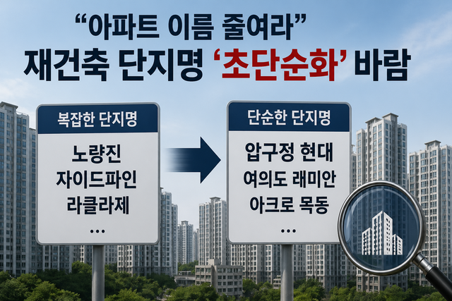 "아파트 이름 줄여라"…재건축 단지명 ‘다이어트’ 바람