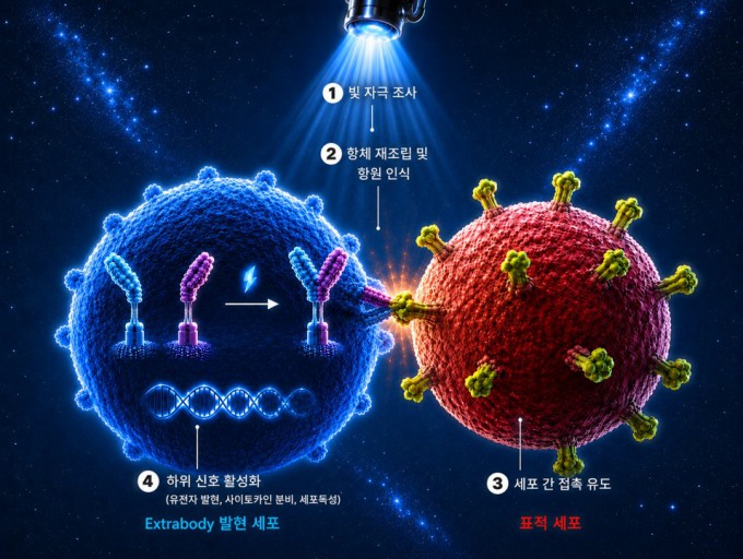 빛 비추면 켜지는 '스마트 항체'…면역세포 정밀 제어
