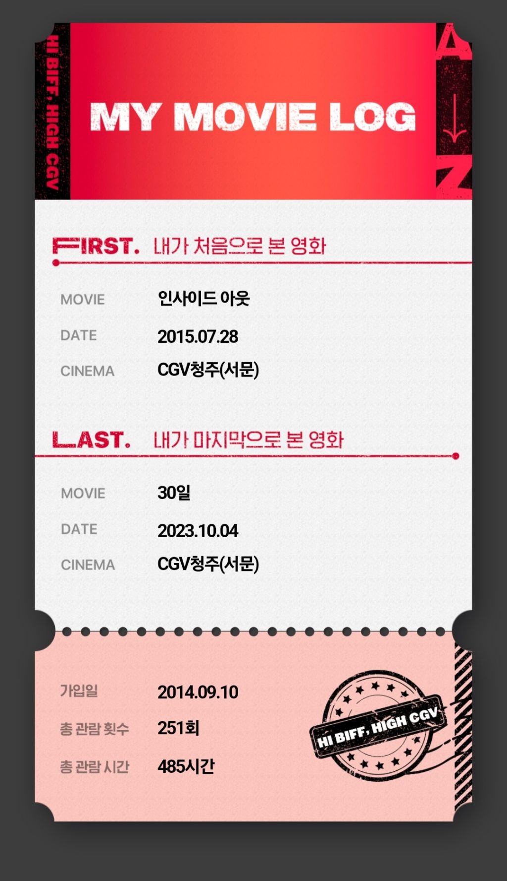 혹시 영화 좋아하세요? | CGV 어플 이벤트란에서 이런거를 확인해볼수 있네요ㅋㅋ - Daum 카페