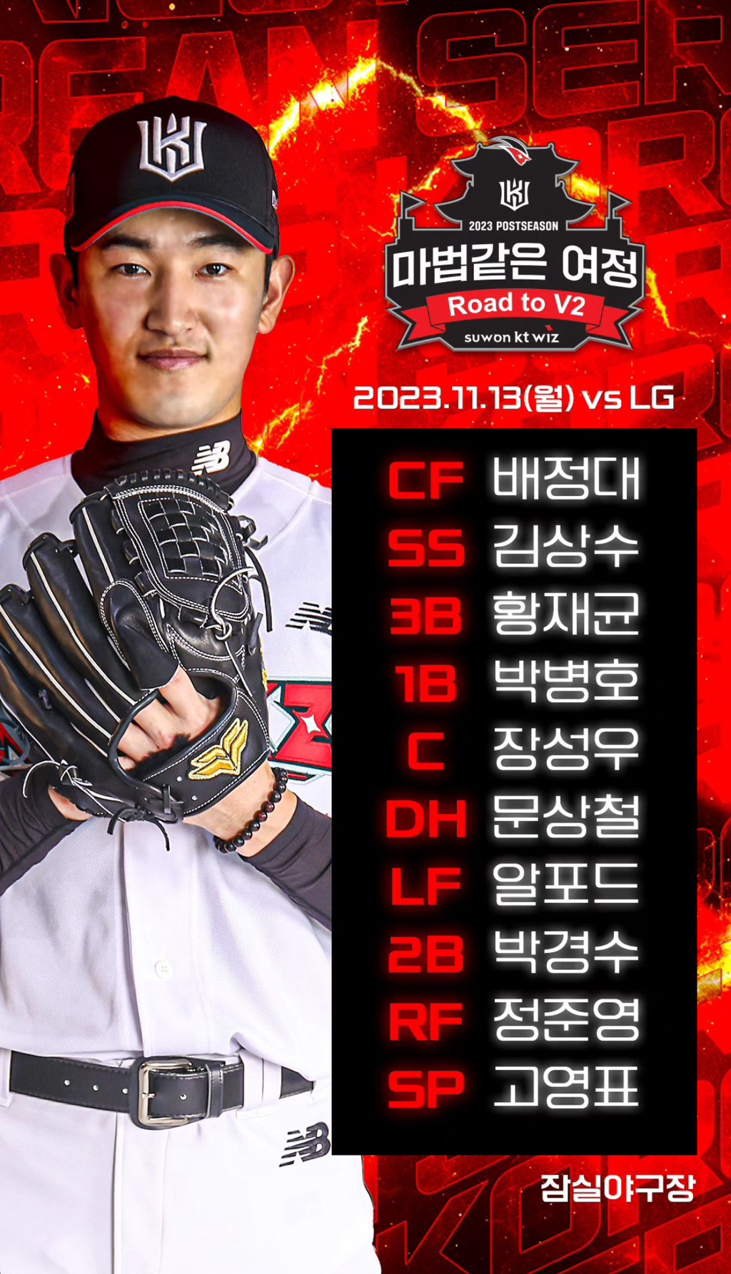 10번째 심장 KT 위즈 | 코시 5차전 라인업 - Daum 카페