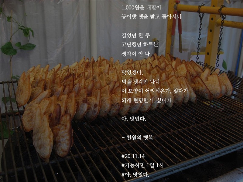 가능하면 1일 1시 천원의 행복