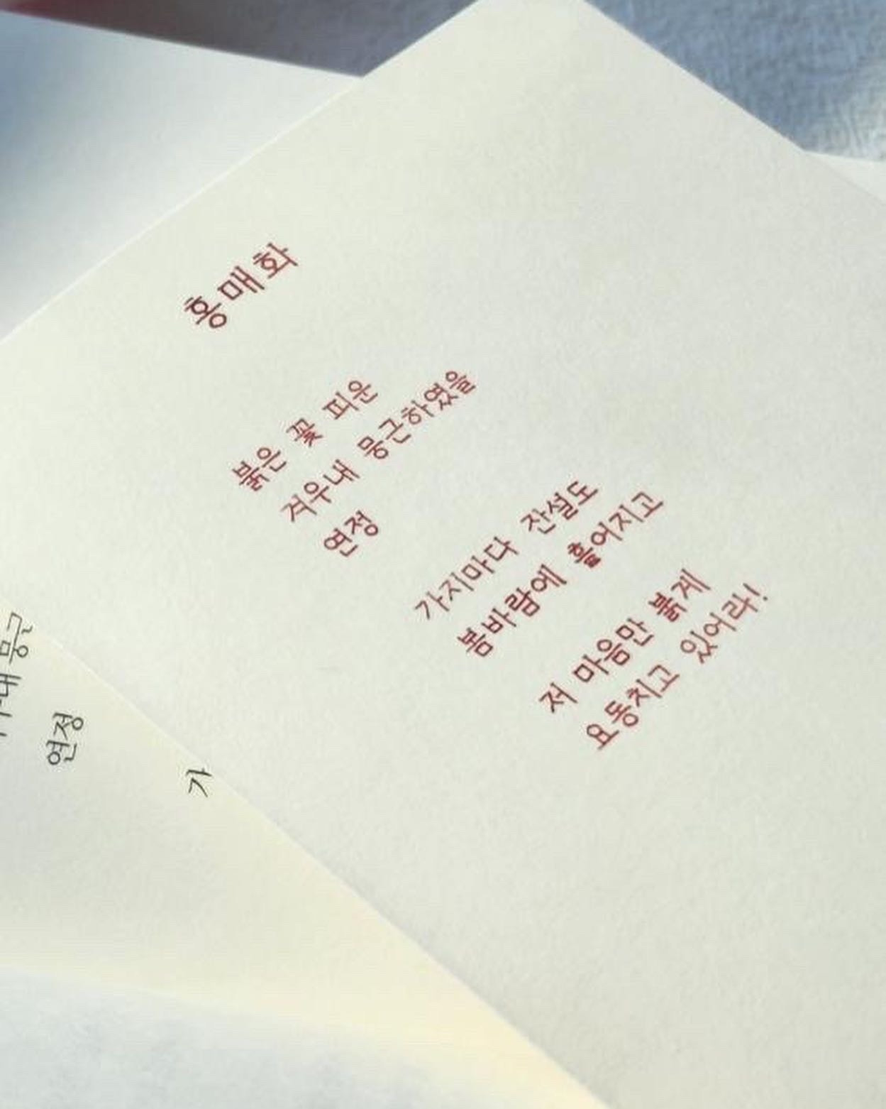 시집 캘리그라피 작품 소개 미꽃체