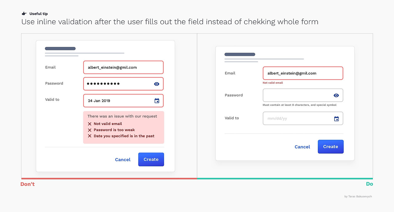 Text fields & Forms design
