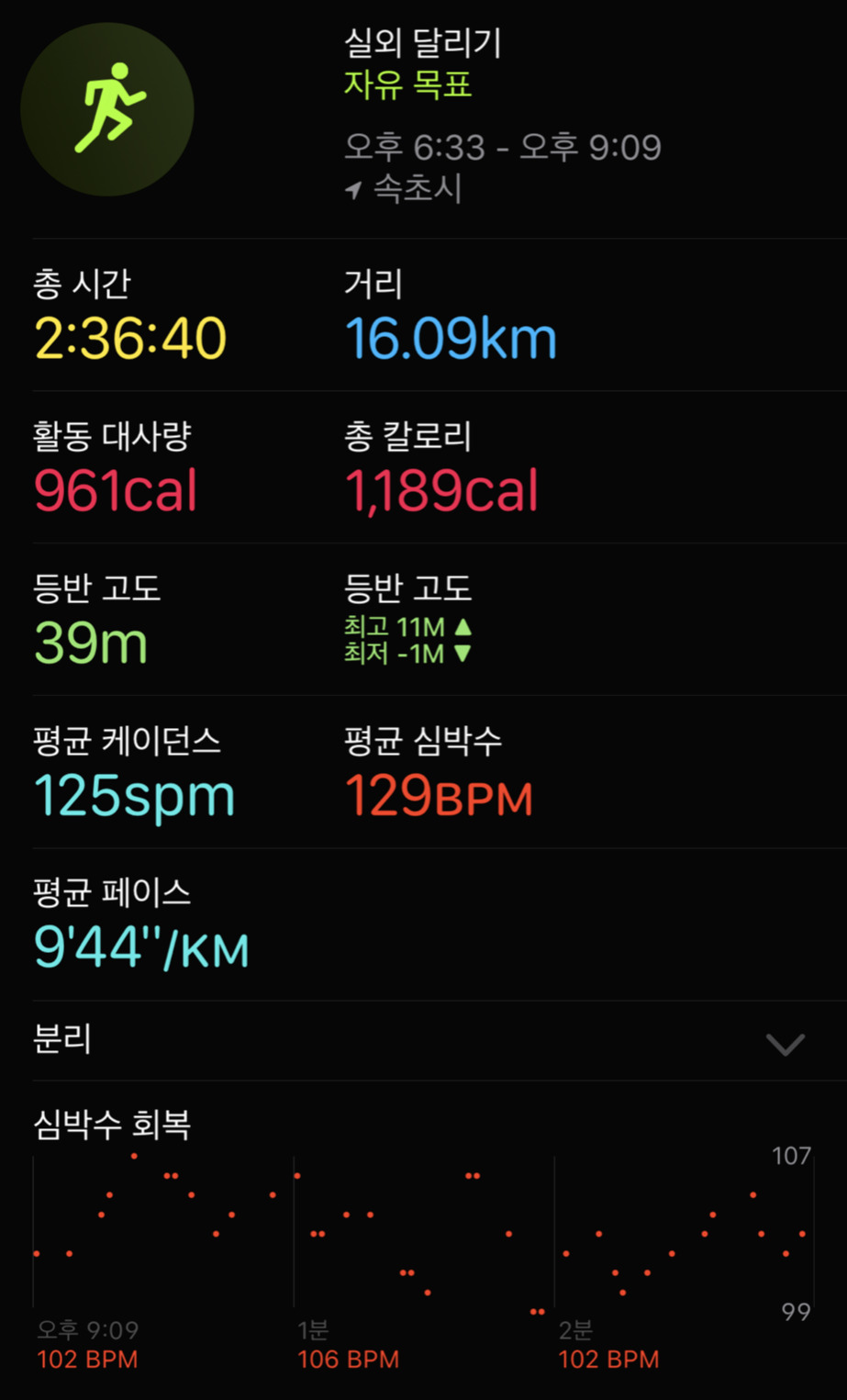 내 생애 가장 길었던 16km 달리기