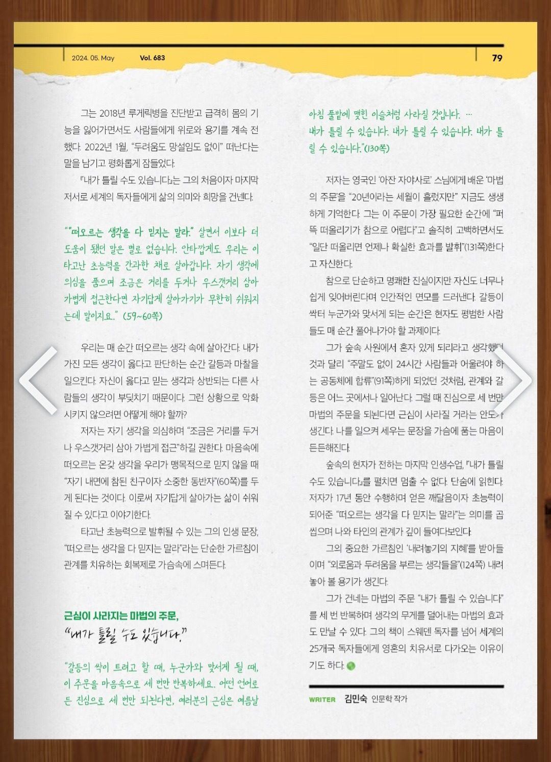 비욘 나티코 린데블라드 『내가 틀릴 수도 있습니다』