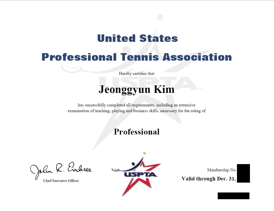 미국 테니스 지도자 자격증 취득 후기(USPTA)