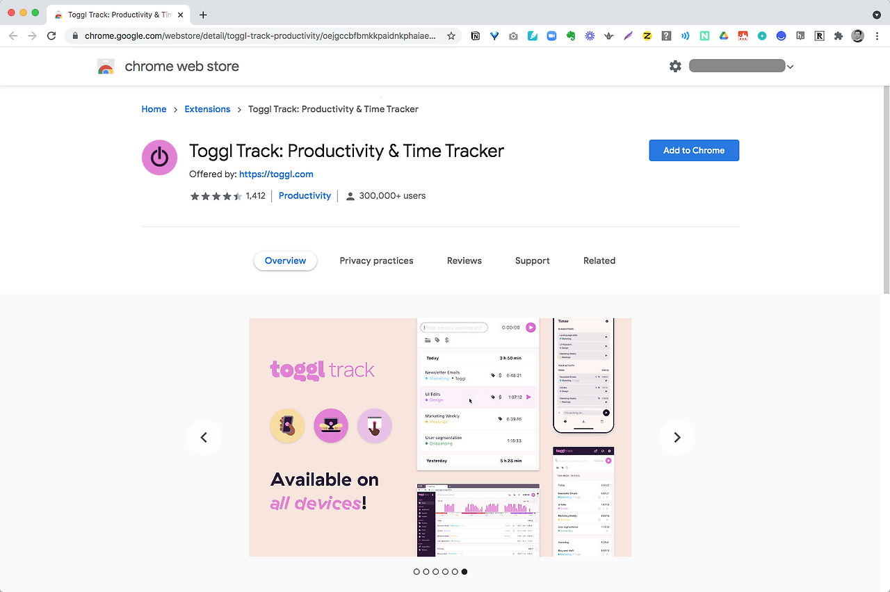 Toggle Track : 업무 기록과 시간관리 타이머