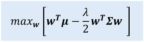 평균-분산 최적화, MVO