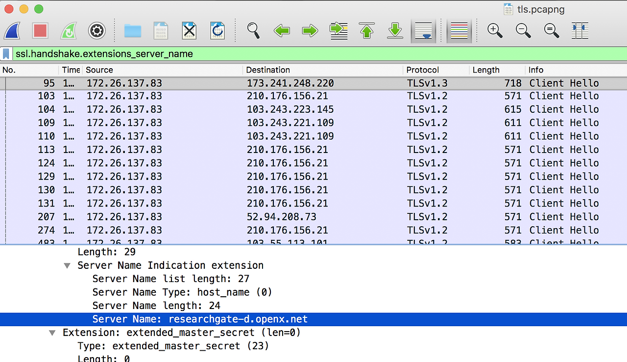 SNI 를 이용한 HTTPS 모니터링