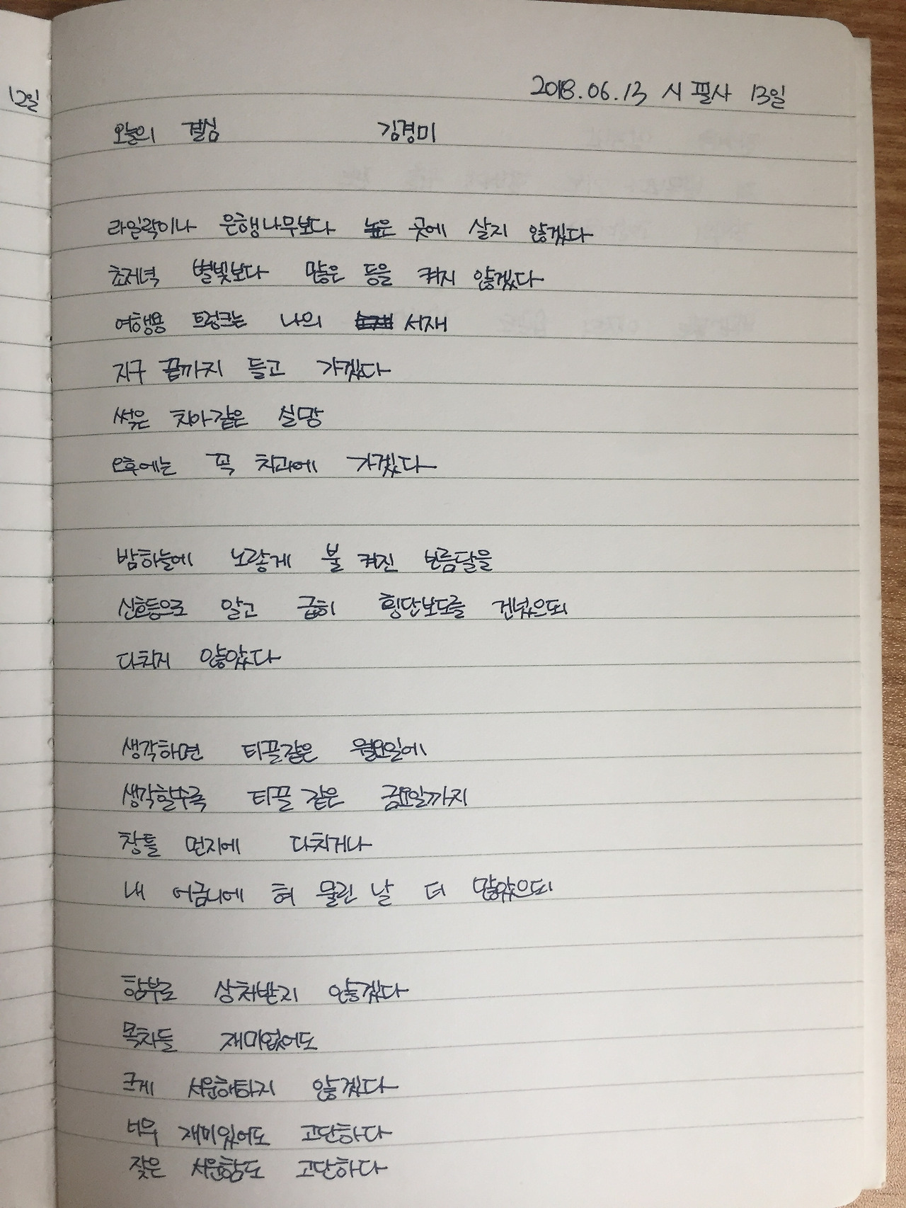 [0613] 오늘의 결심 by 김경미