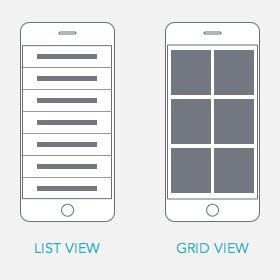 List vs. Grid View 어떻게 사용할까?