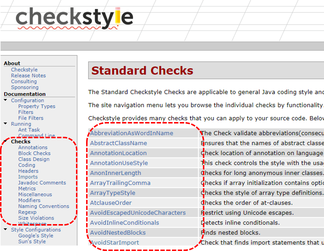 Code conventions check