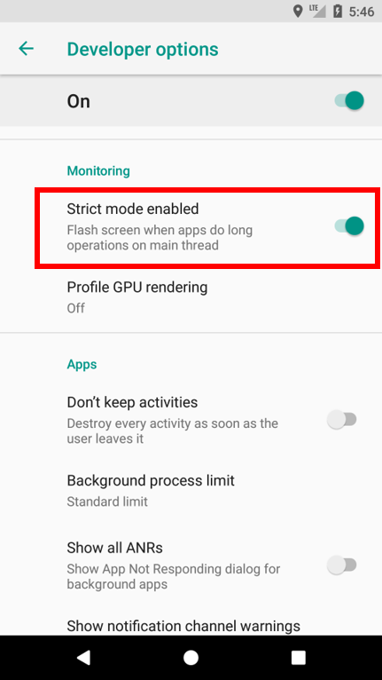 Android Strict Mode