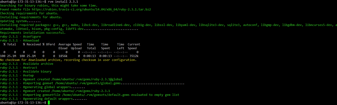 Linux로 ruby on rails 설치