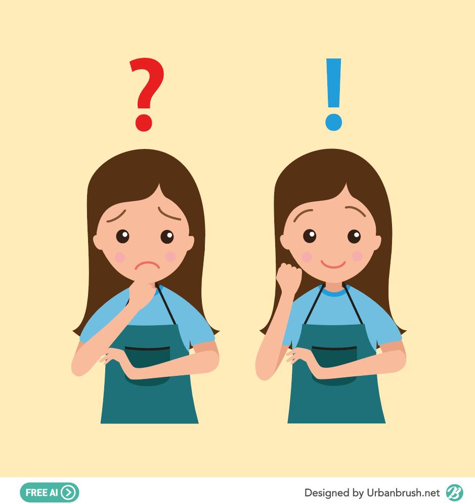 고민하는 사람 일러스트, 그림으로 표현된 당신의 마음! 클릭하세요!