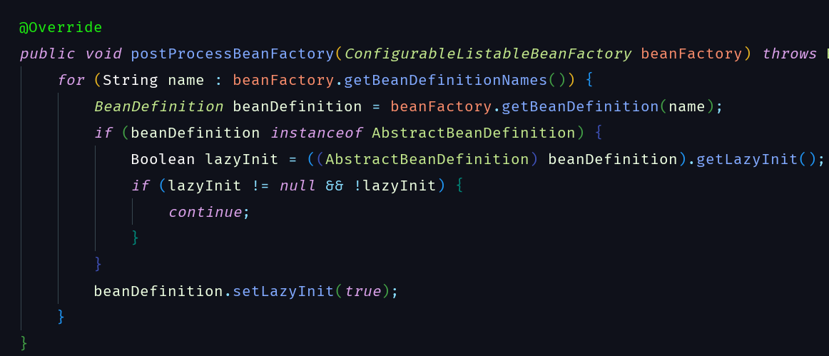 Spring Lazy Initialization