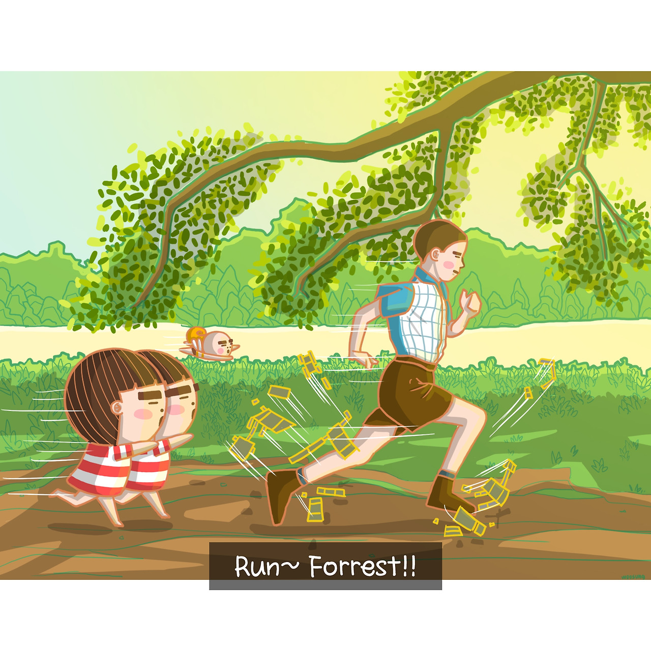 새해 열심히 앞으로 뛰어가는 겁니다