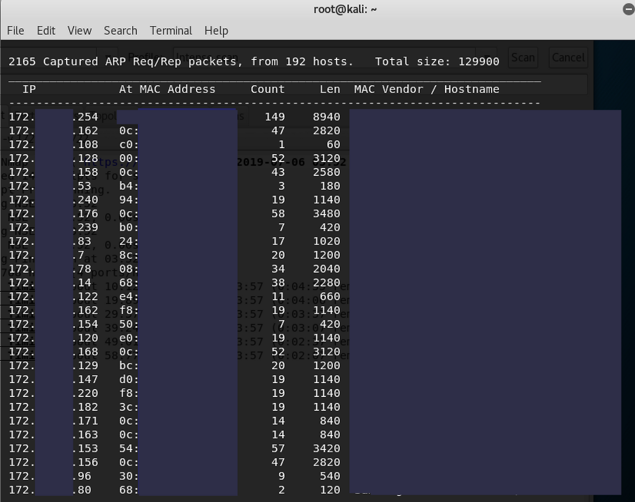 Kali Netdiscover 사용하기